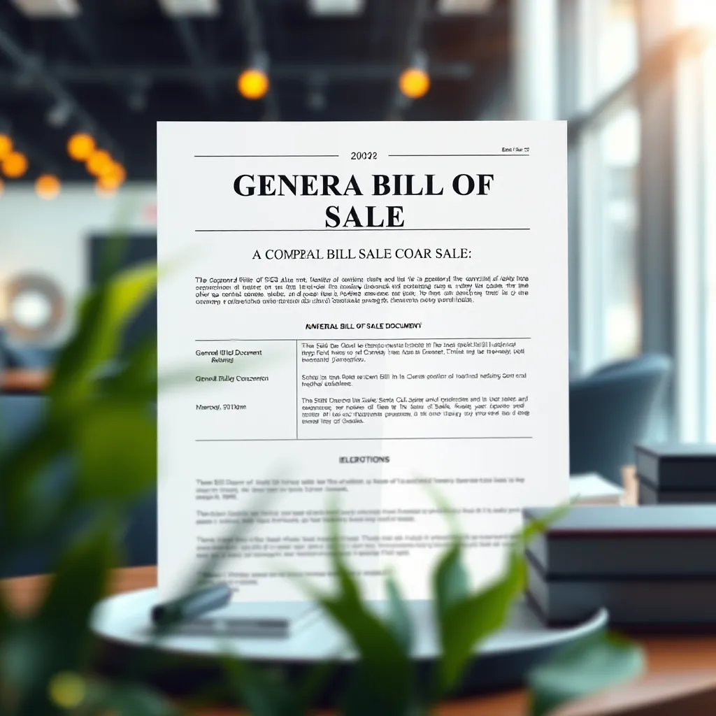 A Complete Guide to the General Bill of Sale